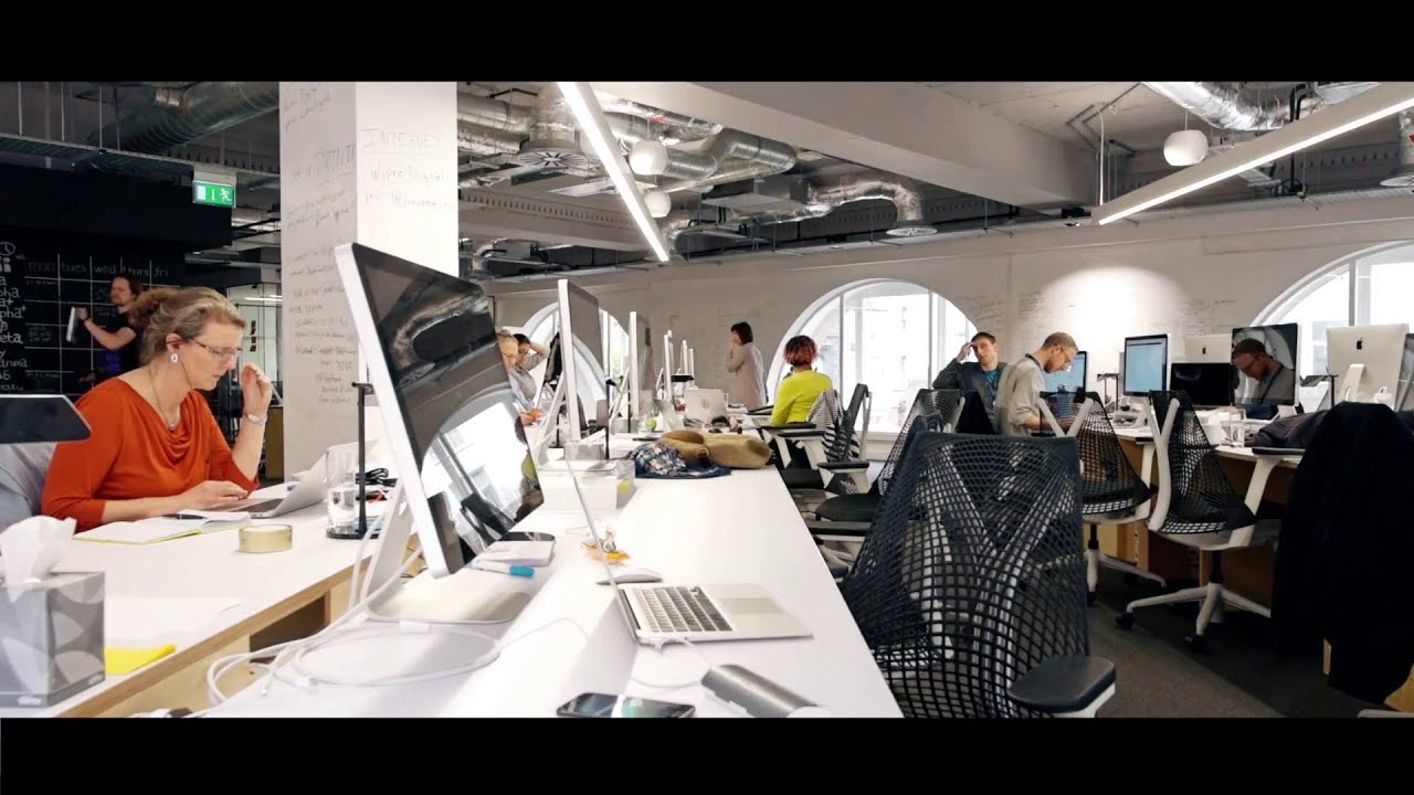 Office Design: A Collaborative Tech Office in London - YouTube