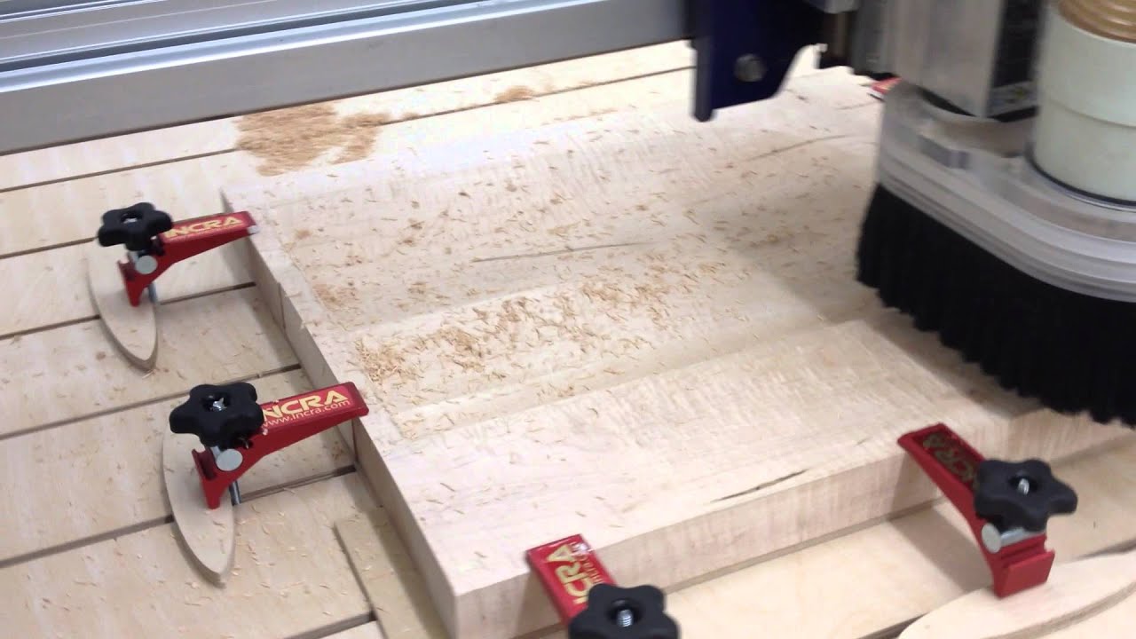 cutting a seat for a Maloof styled rocker on my SHopbot CNC router ...