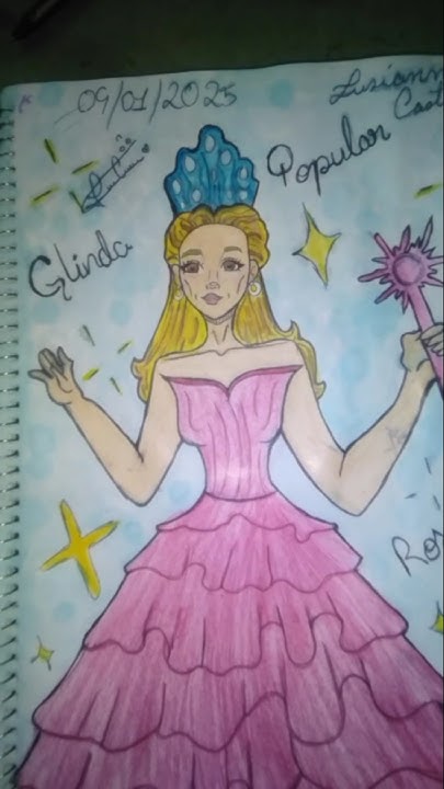 Dibujo de glinda de wicked - YouTube