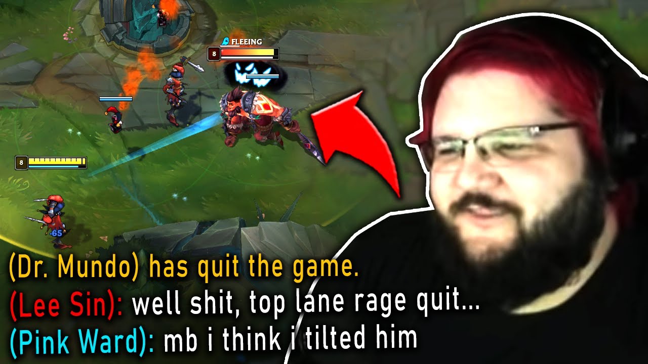 PINK WARD MAKES ENEMY MUNDO RAGE QUIT AFTER THIS PLAY!! - League of ...
