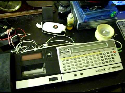working TRS-80 pocket computer and printer - YouTube
