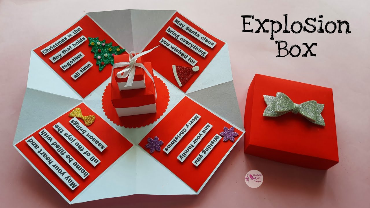 How to make an Explosion box | Christmas Explosion box tutorial ...