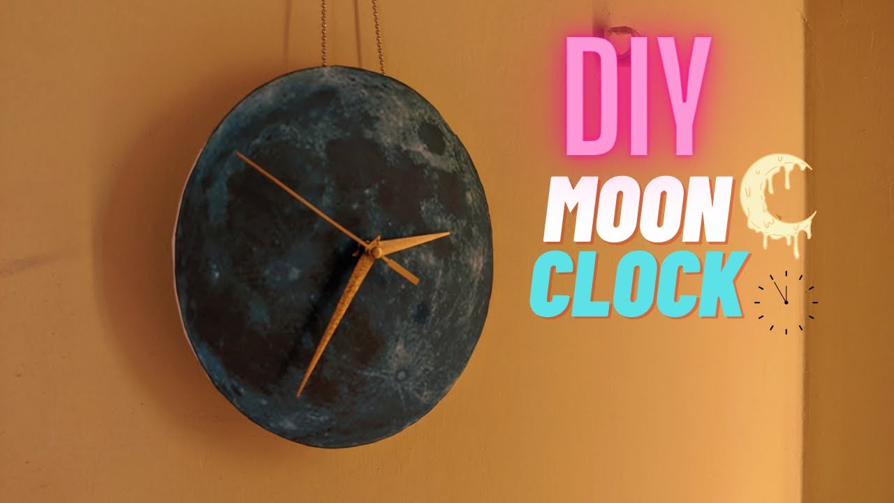 How to make DIY moon clock | easy craft | DIY with sunboard/cardboard ...