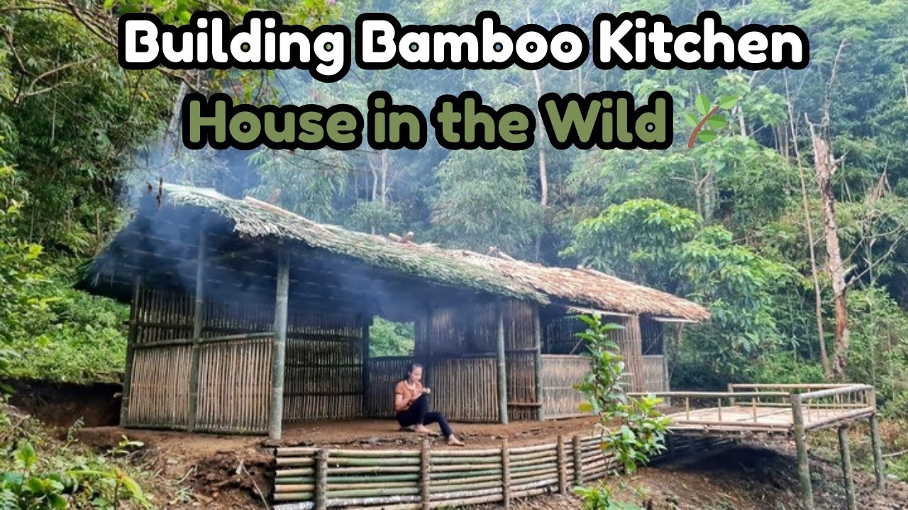 "Amazing Bamboo Kitchen Build in Jungle 🌳 | Bushcraft & Survival ...