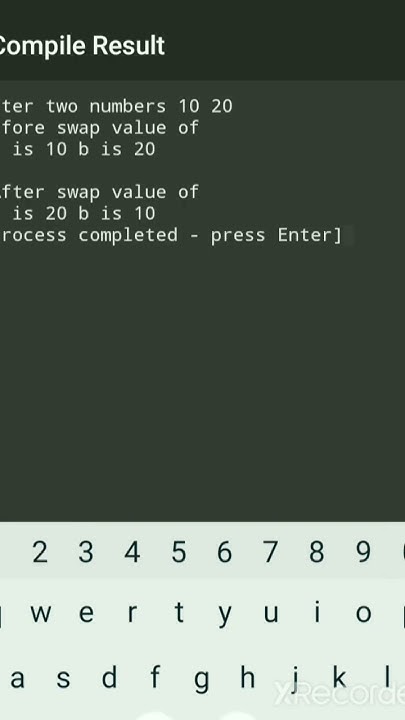 C Program Swap 2 Numbers | Swap 2 Numbers in C program @WebCoding #swap #cprogram #shorts - YouTube