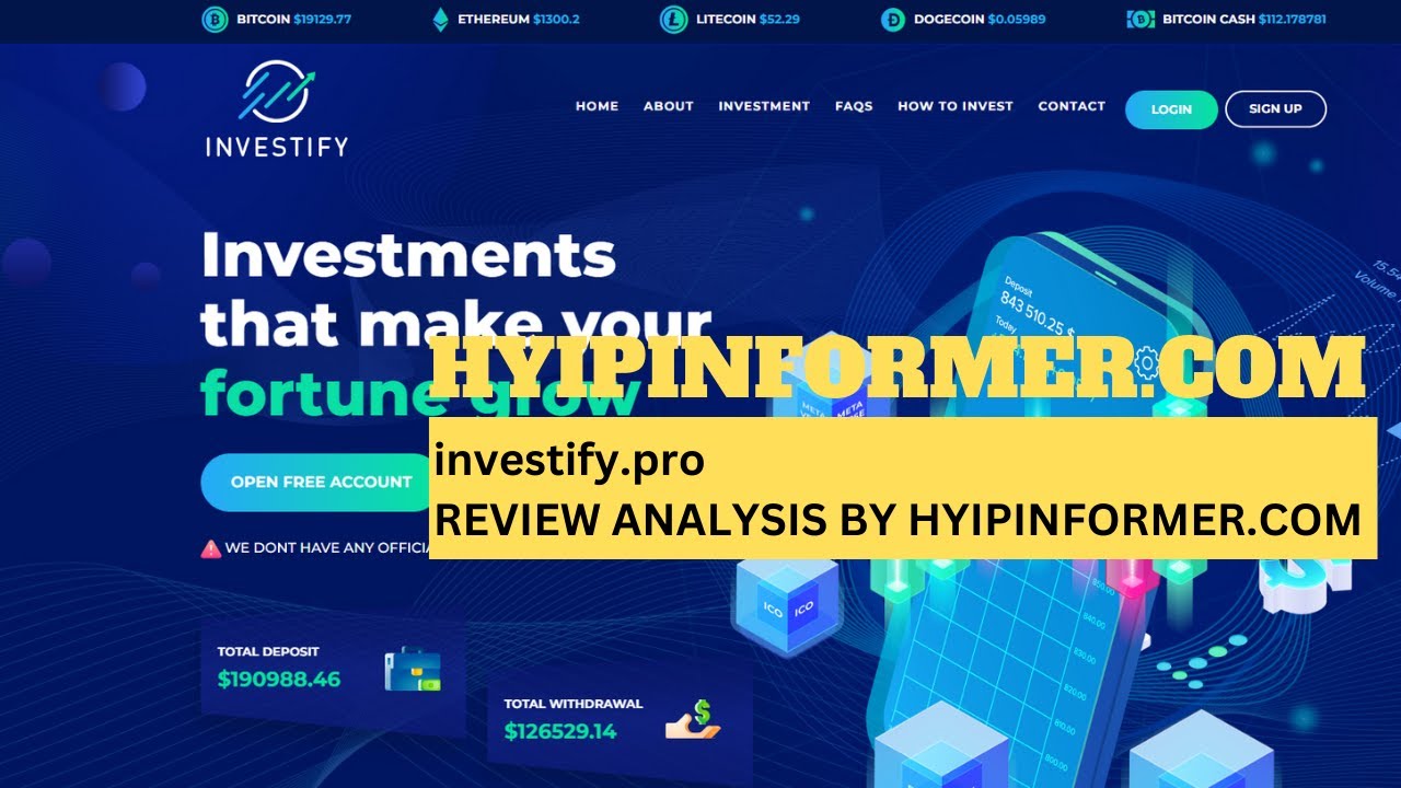 investify.pro Review Analysis by Hyipinformer com - YouTube