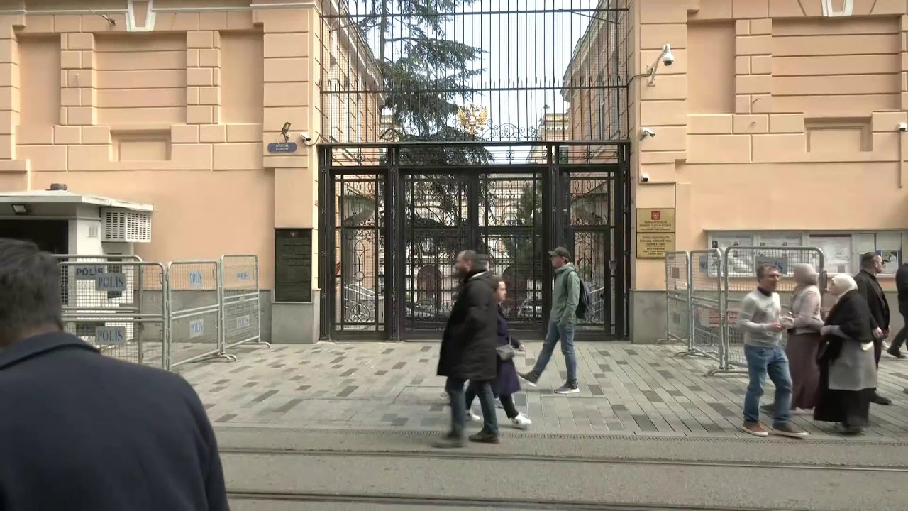 Exterior of Russian consulate in Istanbul as U.S. delegation to arrive ...