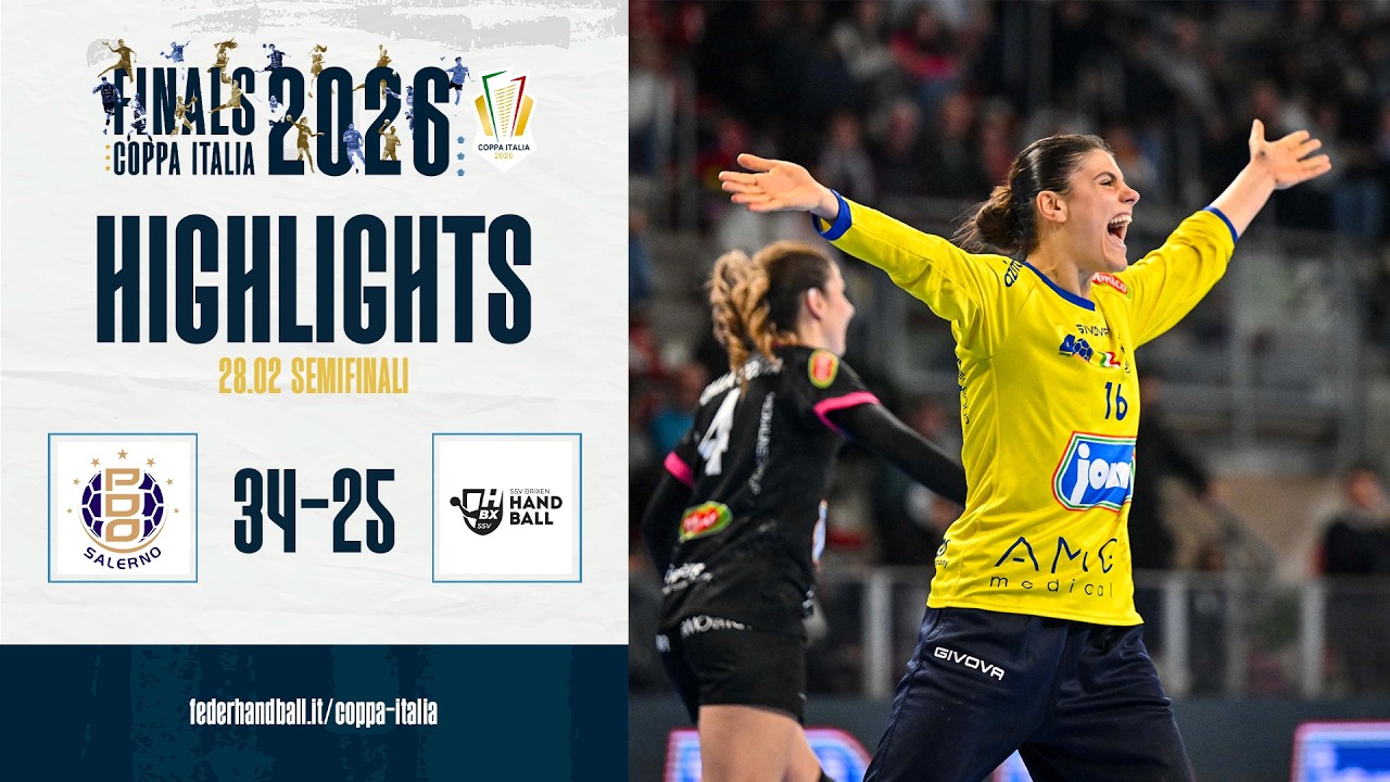 HIGHLIGHTS | Coppa Italia 2026 | SEMIFINALE | Salerno - Brixen 34-25 ...