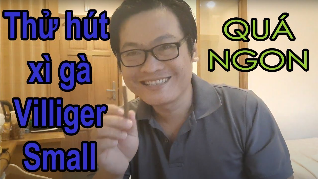 Thử xì gà Villiger mini. Vị vani - YouTube