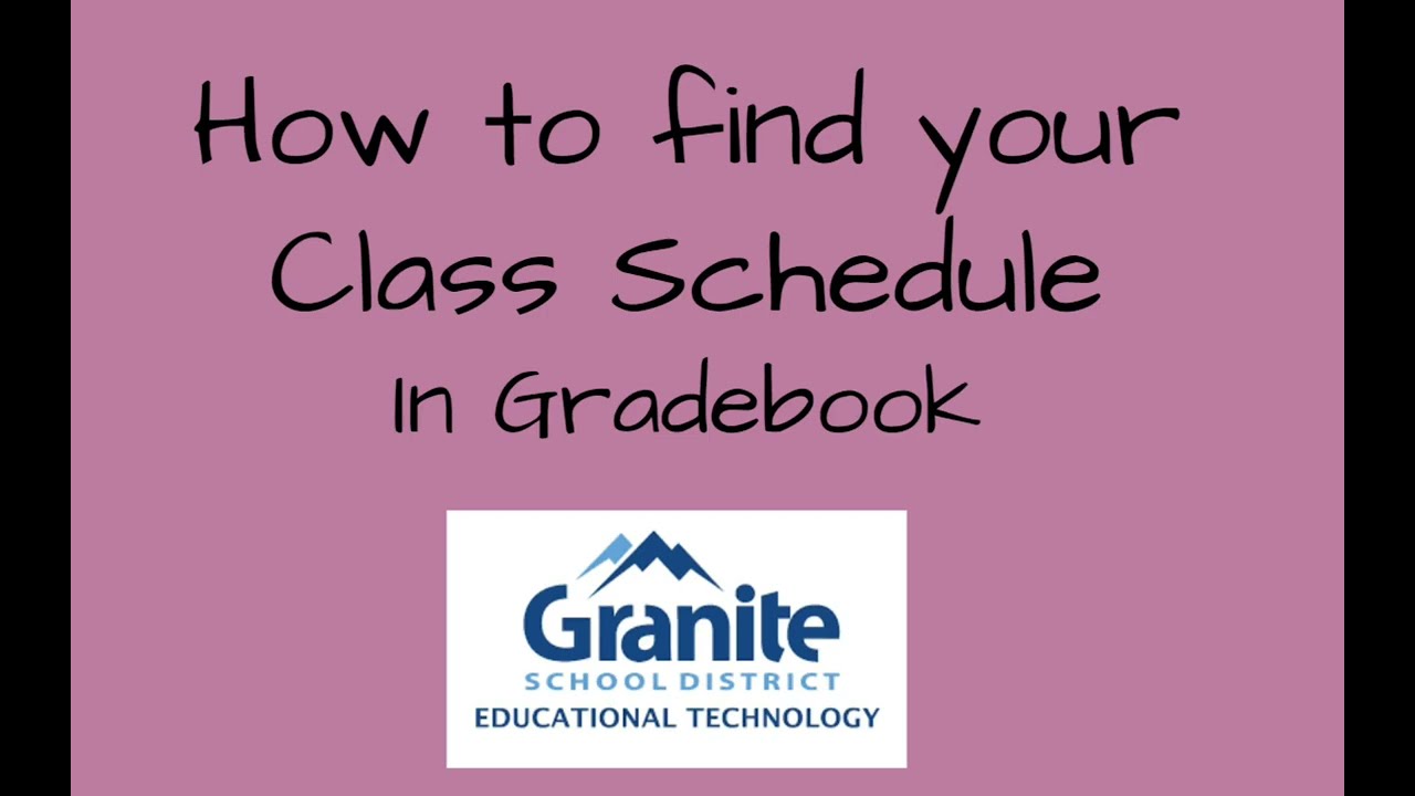 How To Find Your Class Schedule In Gradebook YouTube How To Find Your Class Schedule In Gradebook YouTube