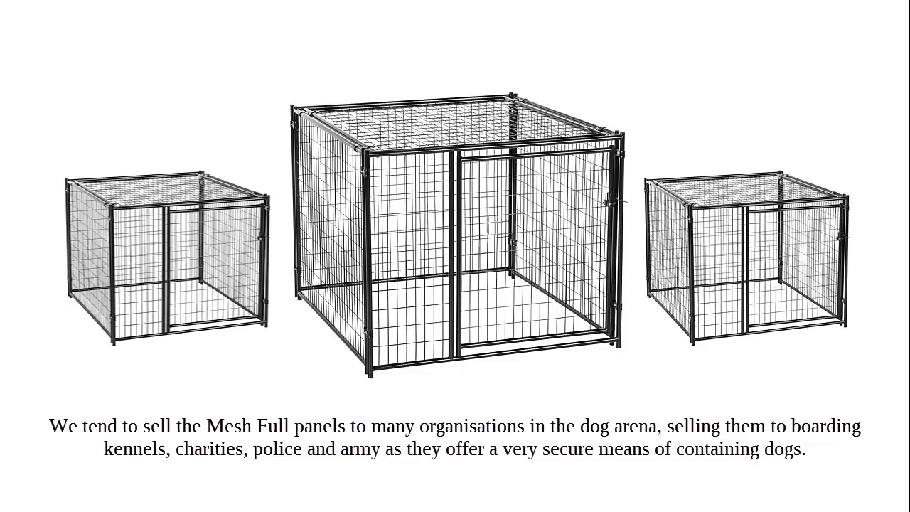 Galvanised Mesh Full Dog Panels - YouTube