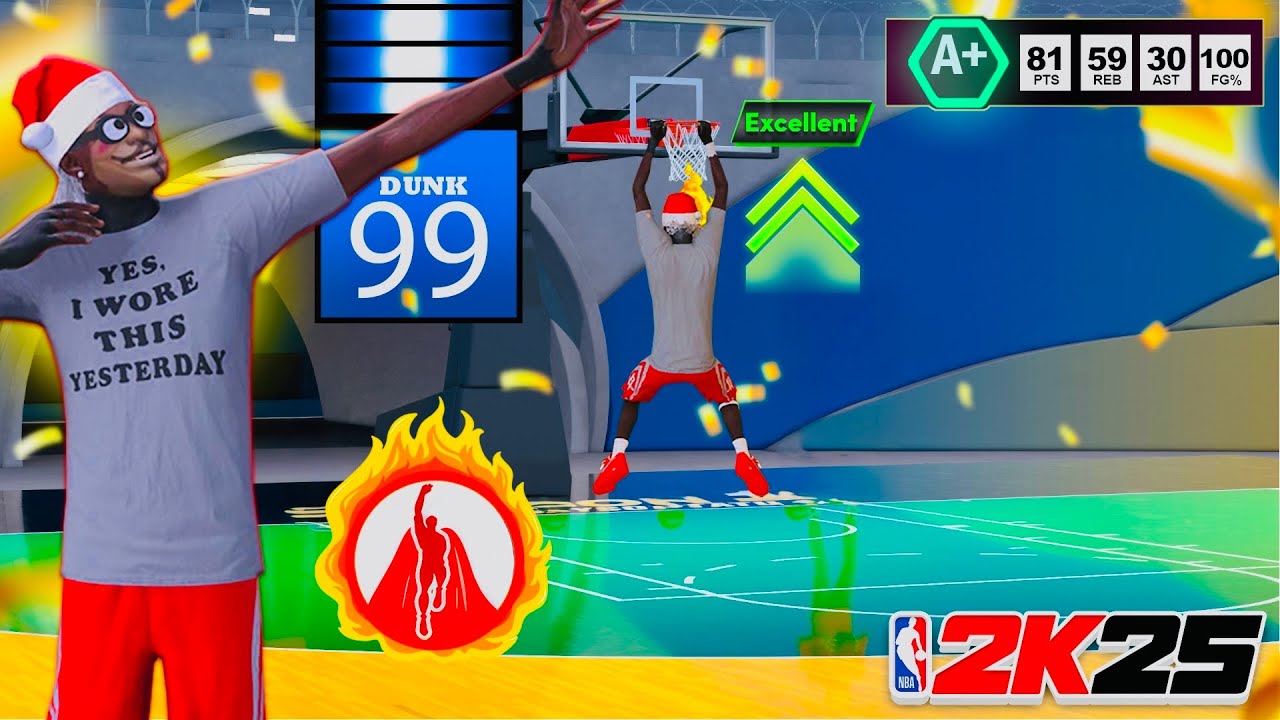 MY 7’0 DEMIGOD WITH 99 STANDING DUNK AND LEGEND RISE UP IN NBA 2K25 ...