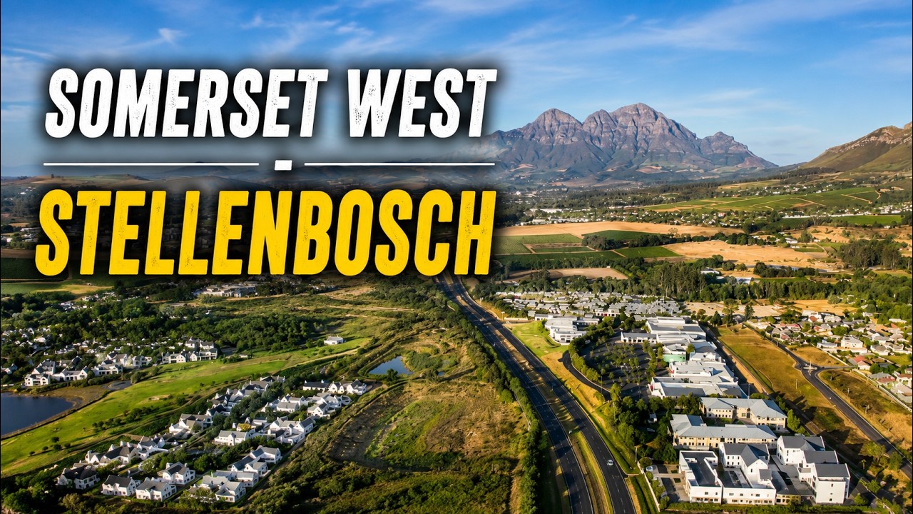 DRIVING FROM SOMERSET WEST TO STELLENBOSCH - YouTube