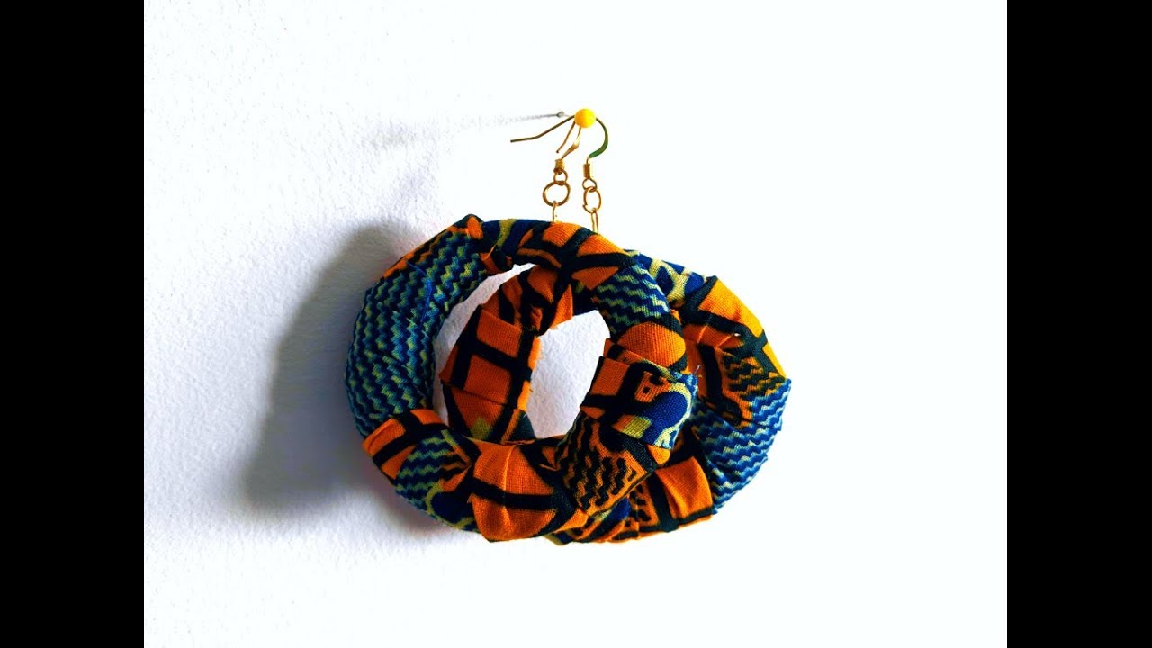 DIY African fabric earrings 2018 - YouTube
