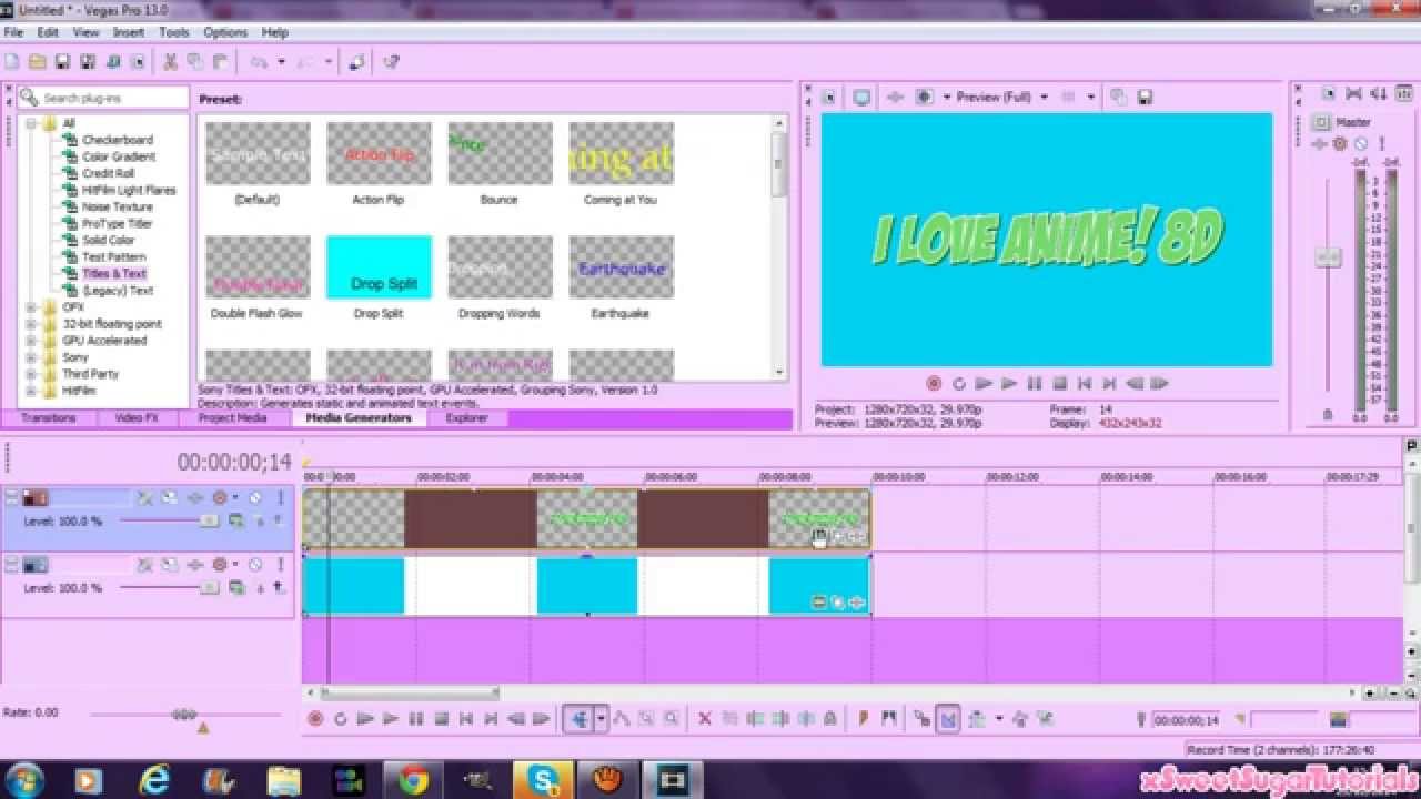 Sony Vegas Pro 13 Tutorial: How to use Titles & Text - YouTube