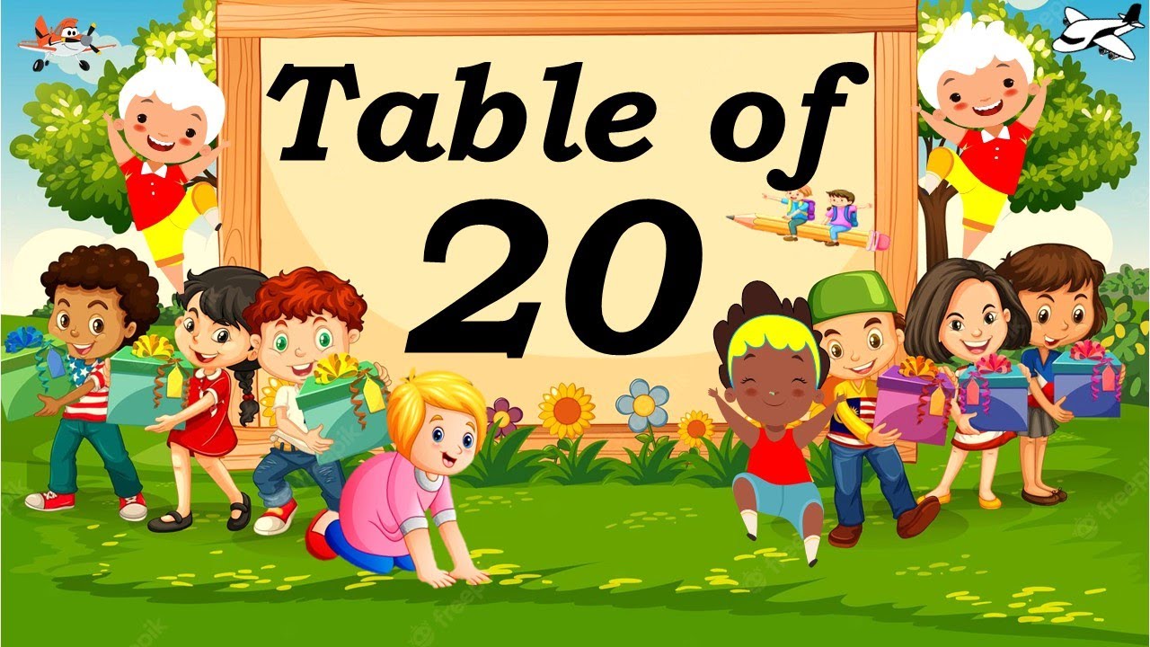 Table Of twenty !! 20x1=20 !! 20 Times Table !! 20 की तालिका ! Kids ...