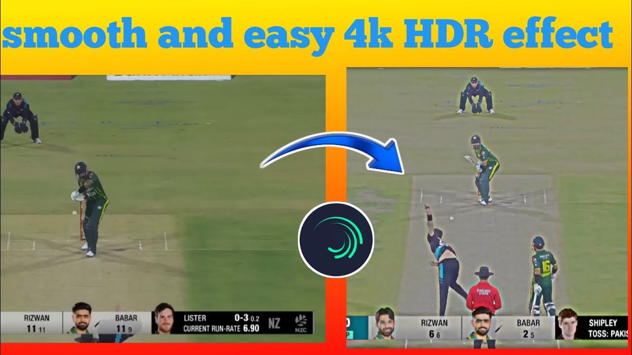 Smooth and easy 4k HDR Effect How to cricket video editing||Alight ...