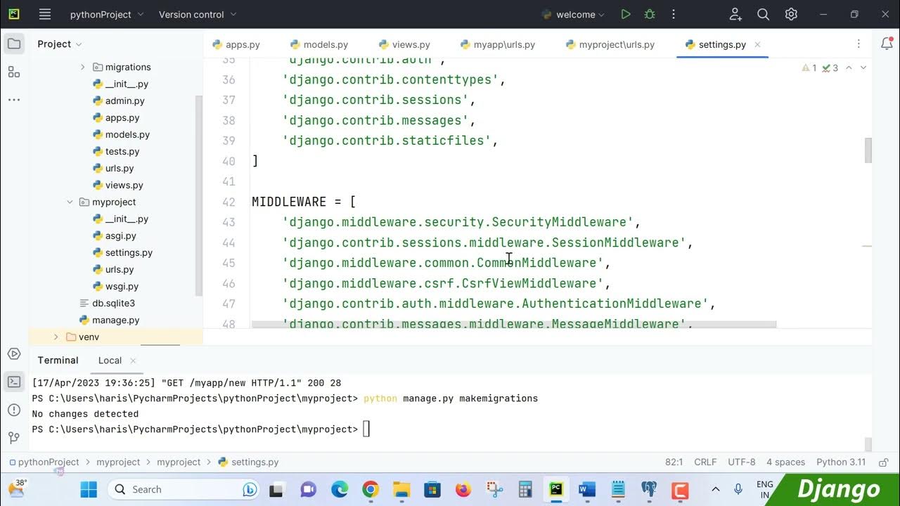 5b Using Django’s built in ORM to interact with the database - YouTube