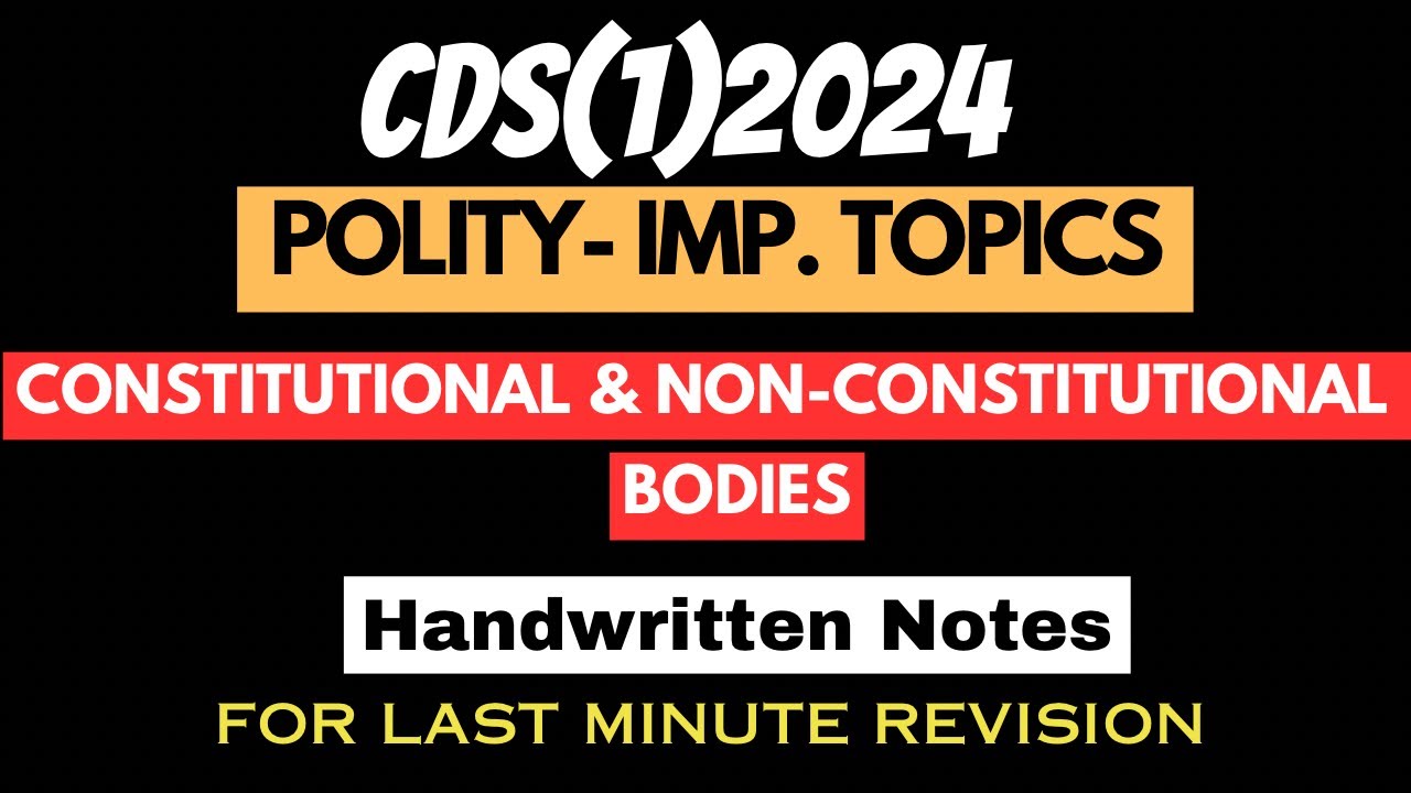 Polity important Topics/#constitutional+non-constitutional bodies#hand ...