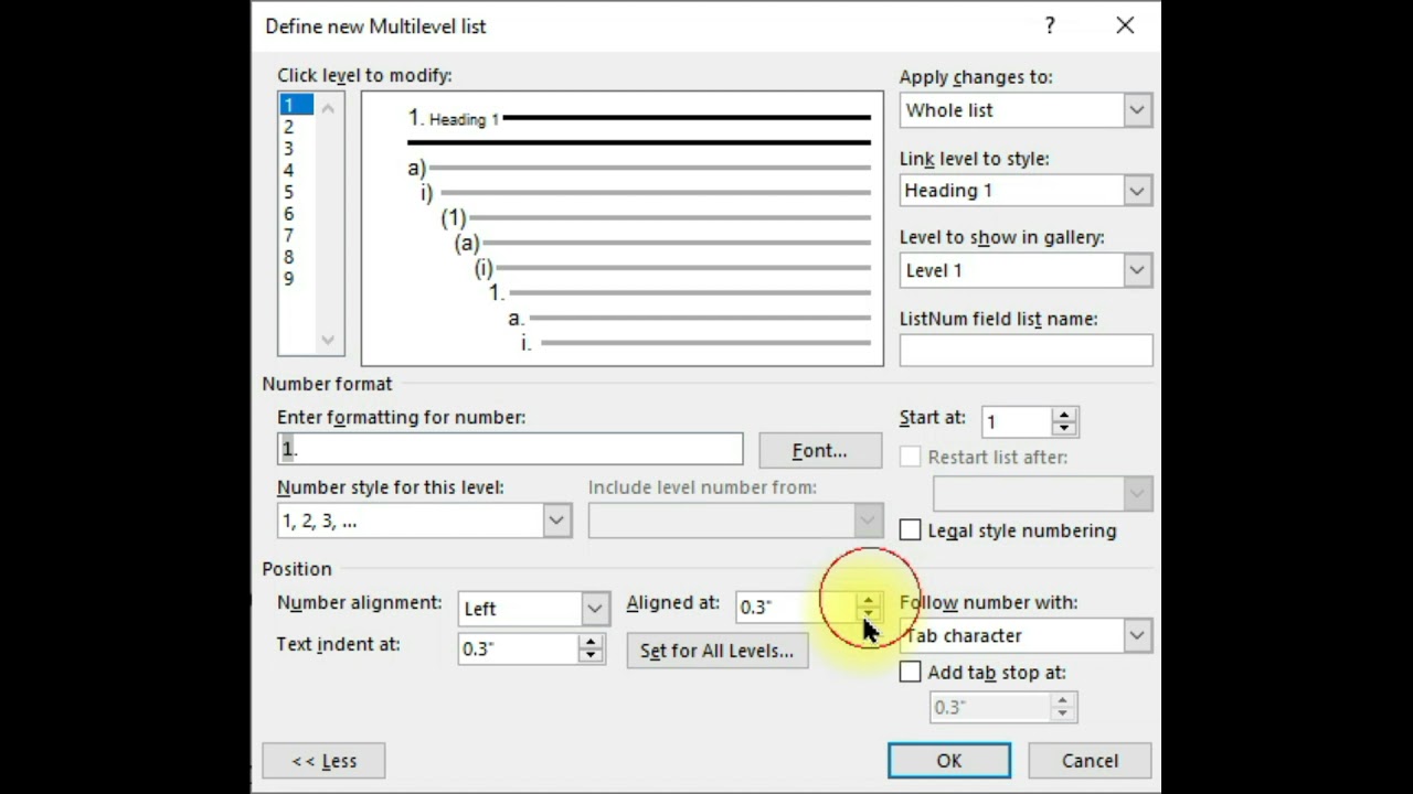 Defined New Multilevel List In MS Word YouTube Defined New Multilevel List In MS Word YouTube