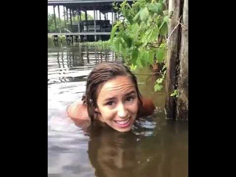 Bikini Girl Catch Catfish with hands noodling in Alabama - YouTube