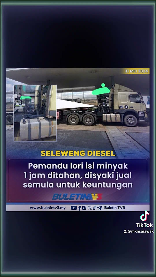 Seleweng Diesel Pemandu Lori Isi Minyak 1 Jam Ditahan Disyaki Jual
