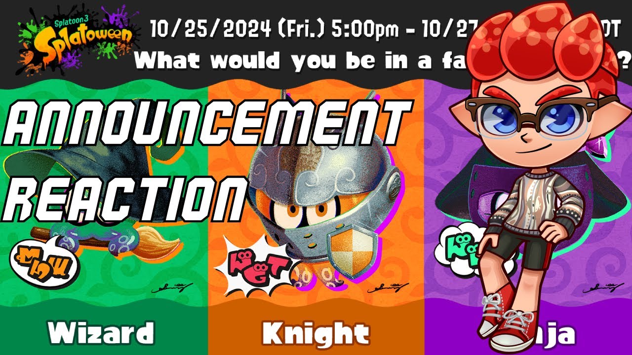 SPLATOON 3 WIZARD VS. KNIGHT VS. NINJA SPLATOWEEN SPLATFEST ...