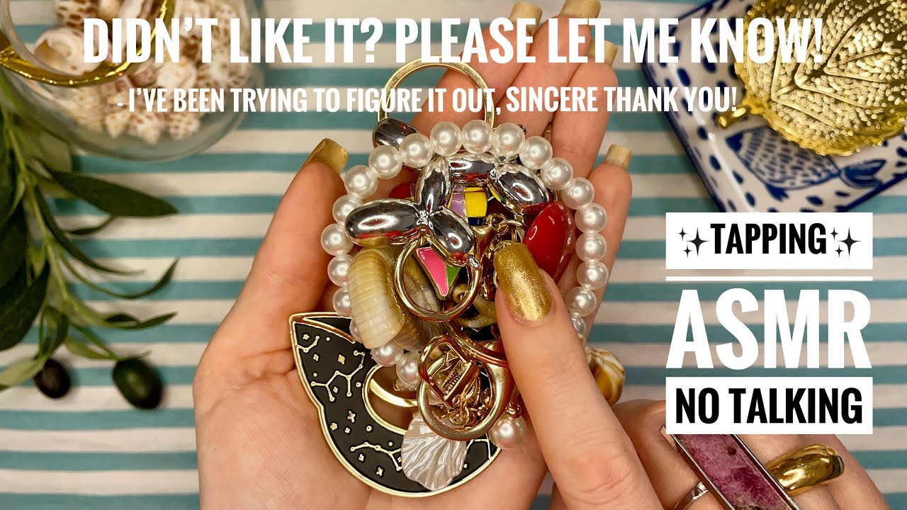 ASMR Tapping No Talking Repetitive, varied tapping, Keychains Unboxing ...
