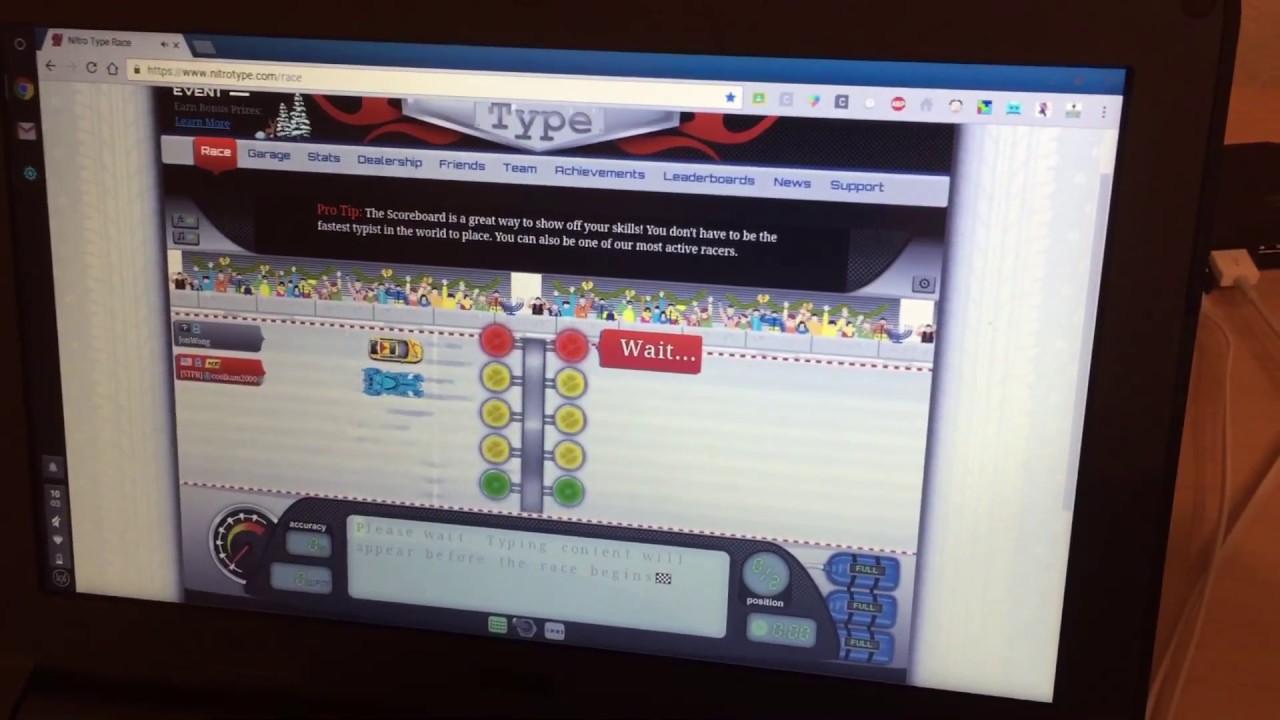 My 5000th nitro type race - YouTube