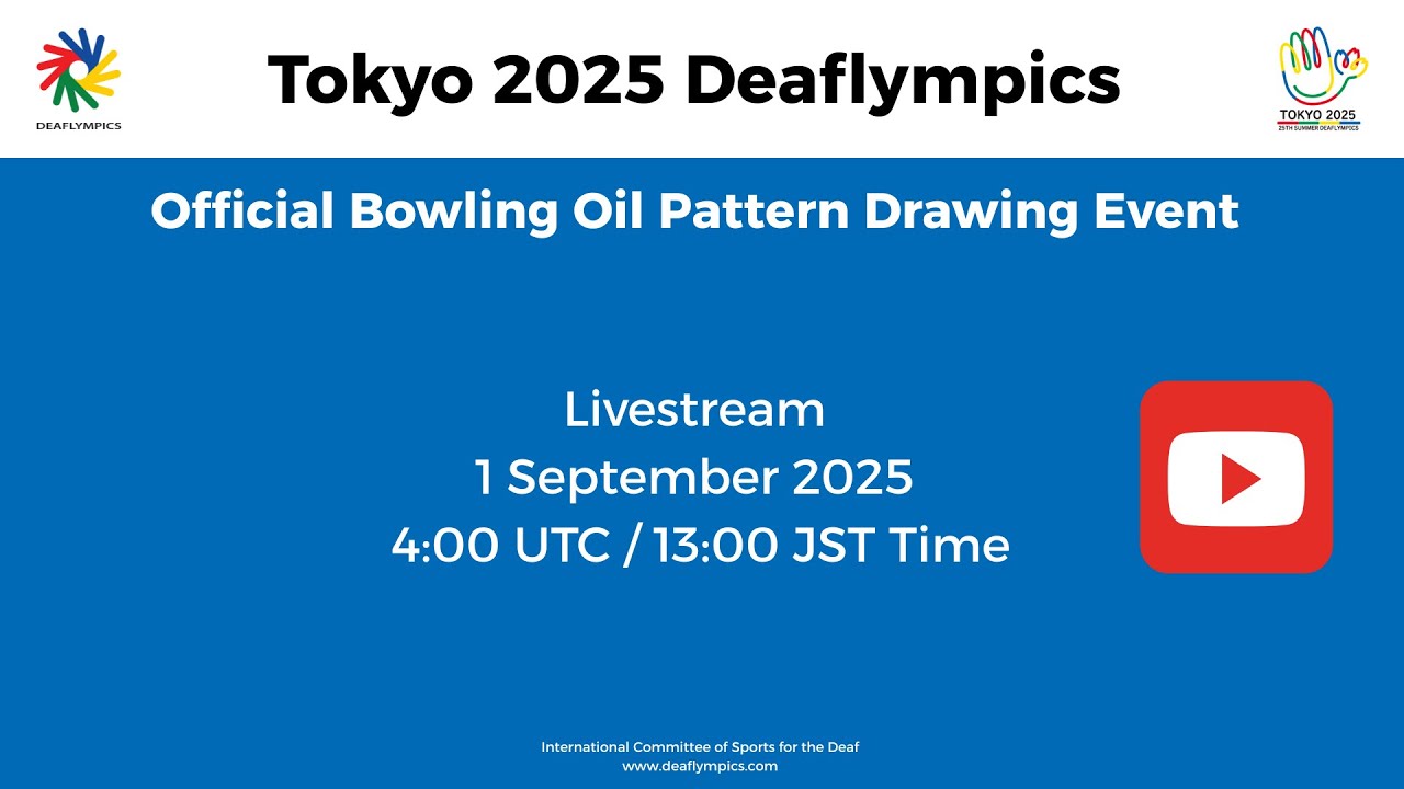 Tokyo 2025 Deaflympics - BOWLING: Oil Pattern Drawing - YouTube