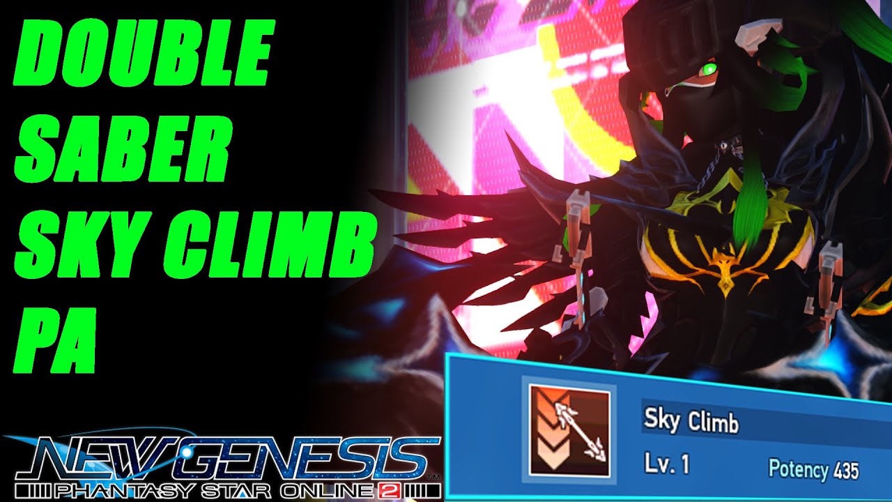 PSO2:NGS Double Saber Sky Climb New Photon Art Test - YouTube