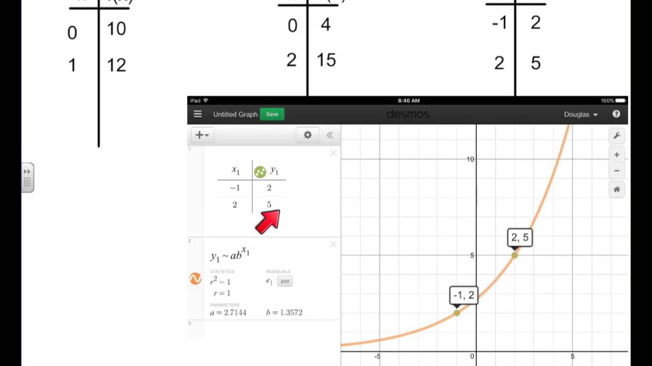 finding exponential growth rates - YouTube