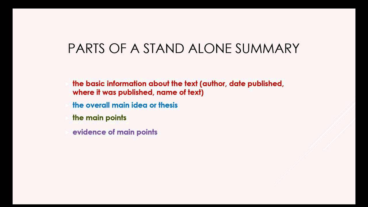 Introduction To Summary Writing YouTube Introduction To Summary Writing YouTube