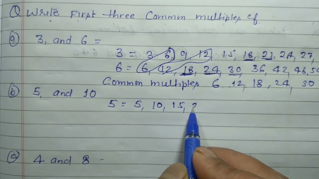 Write First Three Common Multiples Of YouTube Write First Three Common Multiples Of YouTube