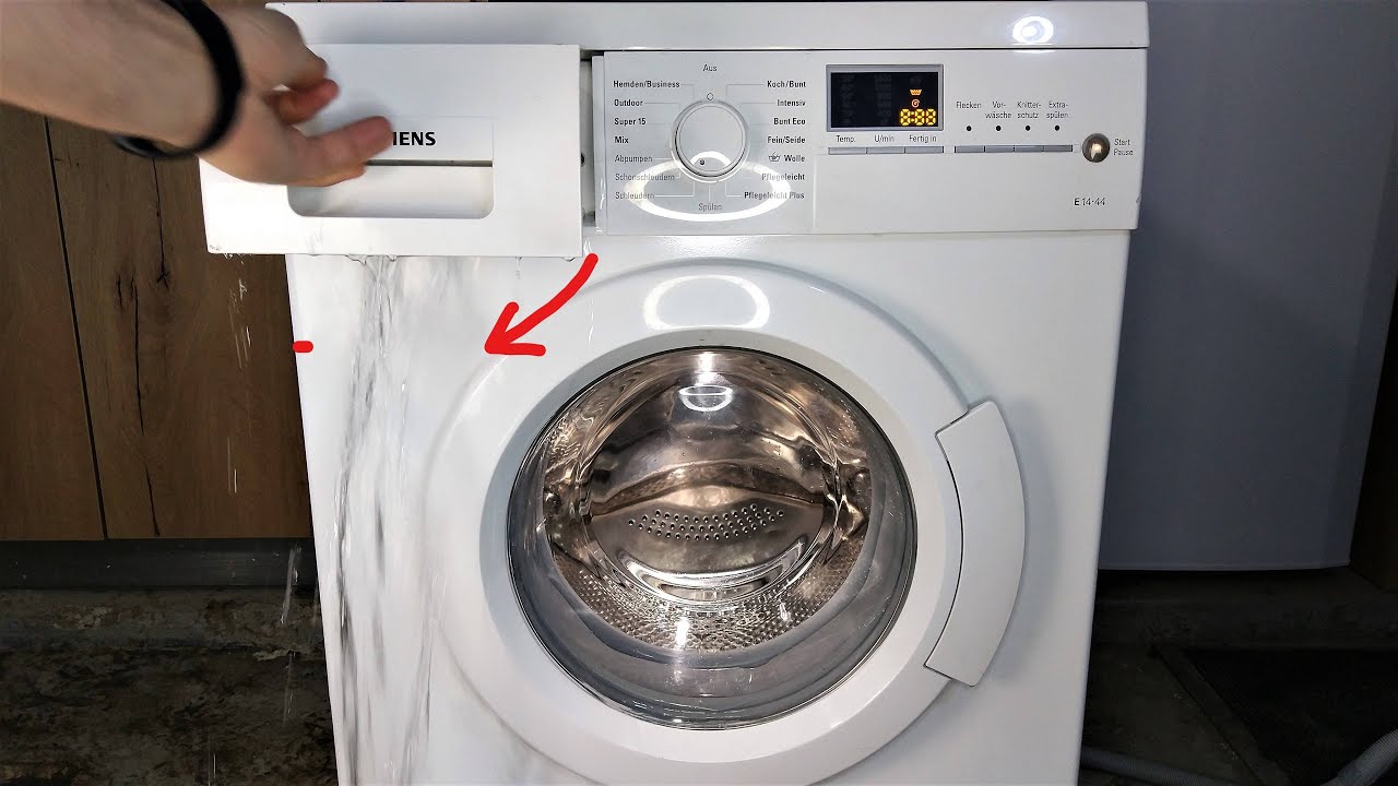 Experiment - Over the Maximum with Water - in a Washing Machine - YouTube