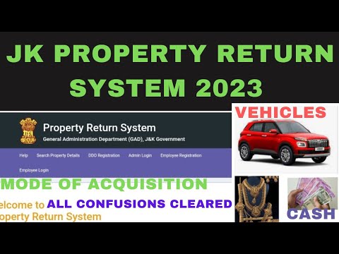 JK Employees Property Return System 2023||How to fill JK property ...