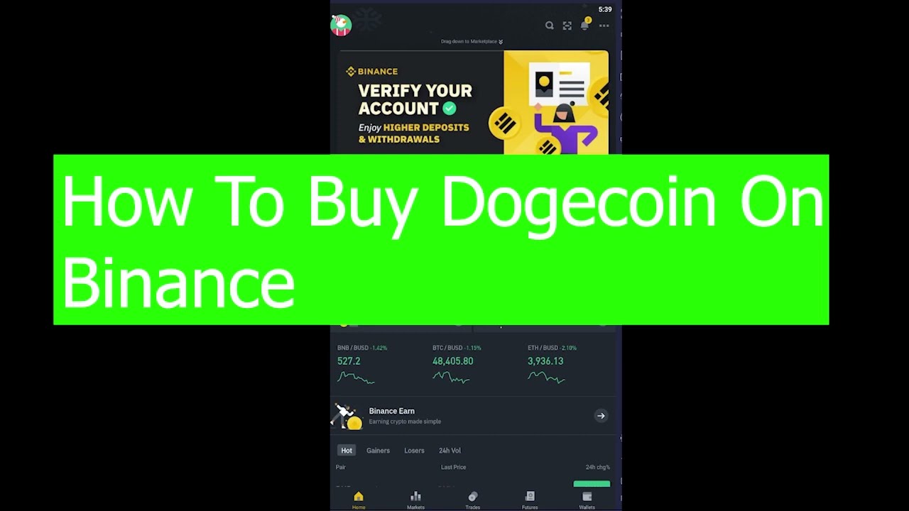 How to Buy Dogecoin (DOGE) on Binance Exchange | Cryptocurrency ...