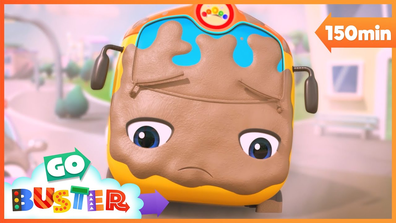 How to Get Out a Muddy Puddle 🚨 | Go Learn With Buster | Videos for ...