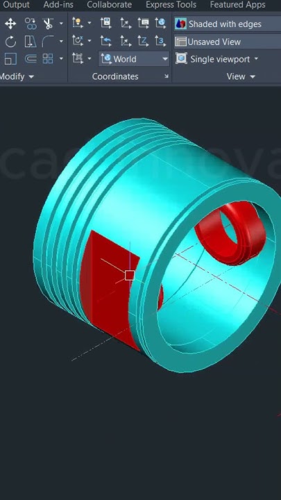 3D CRANK & PISTON IN Auto CAD TUTORIAL INTRO HOW TO MAKE - YouTube