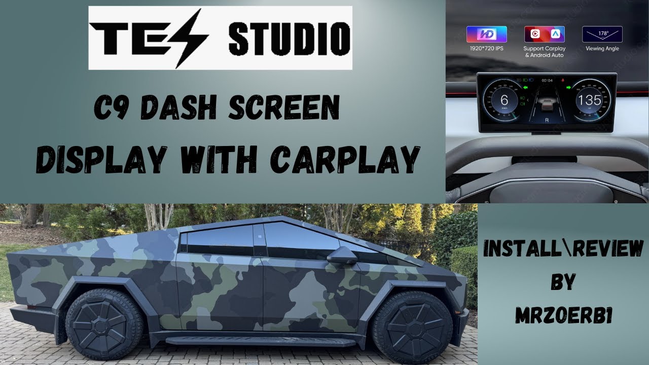 Cybertruck C9 Dash Display with Carplay by TesStudio - YouTube