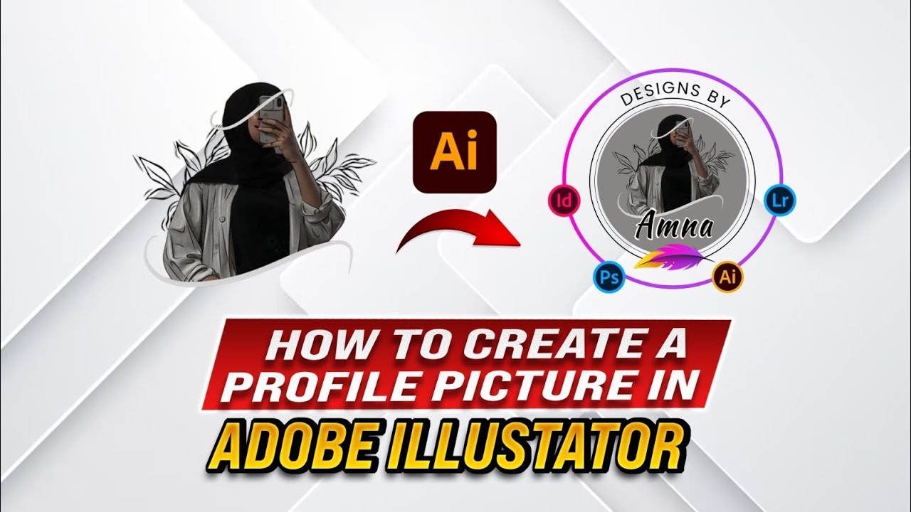 How to Create a Profile Picture in Adobe Illustrator | Easy Tutorial ...