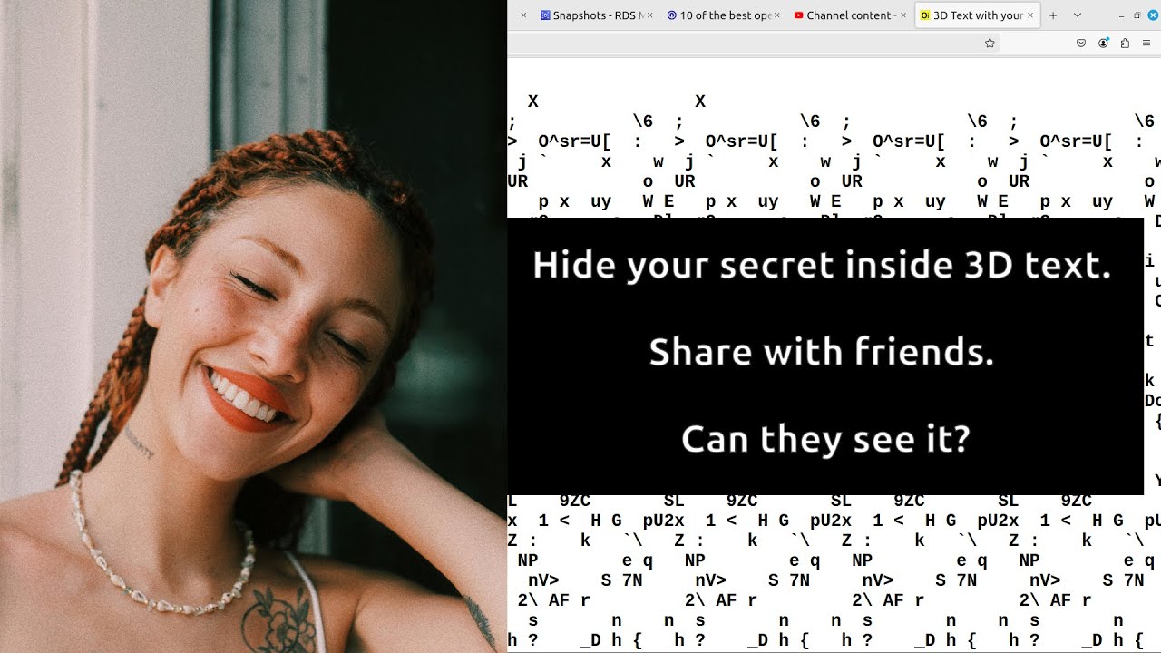 Hide secret inside 3D text. See if your friends can find it. Text ...