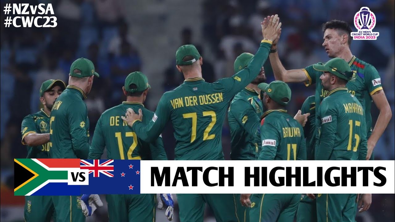 South Africa vs New Zealand Match 32 CWC 2023 Full Highlights | SA vs ...