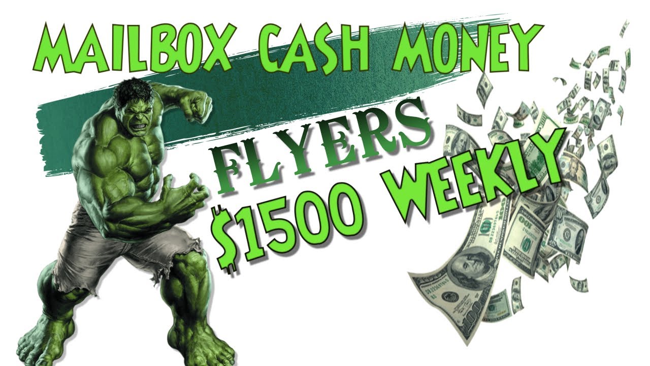 [MAILBOX CASH MONEY POSTCARD], I KEEP IT ALL POSTCARD, MAILBOX CASH MONEY FLYERS, FAST MAIL ...