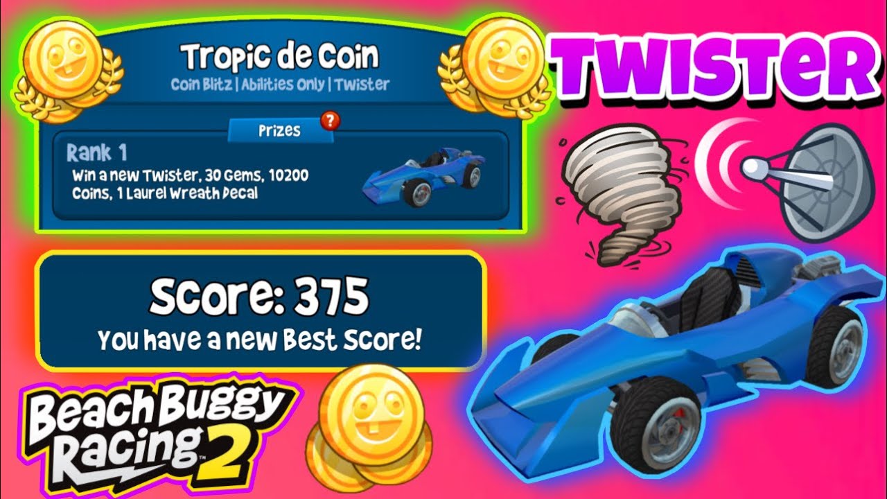 Tropic De Coin 🪙| Twister 🌪️Prize | Rez 🔥| Beach Buggy Racing 2 🏖🏁| BB ...