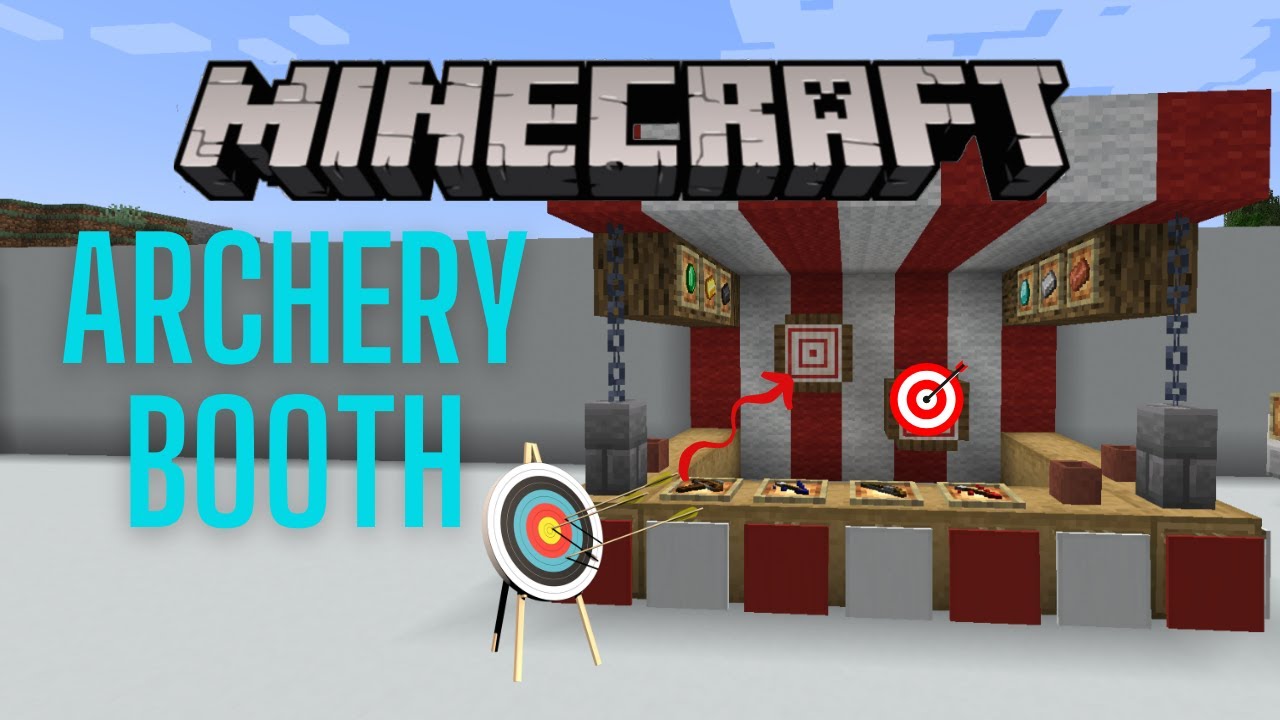 Minecraft: Archery Booth ( Carnival or Festival) - YouTube