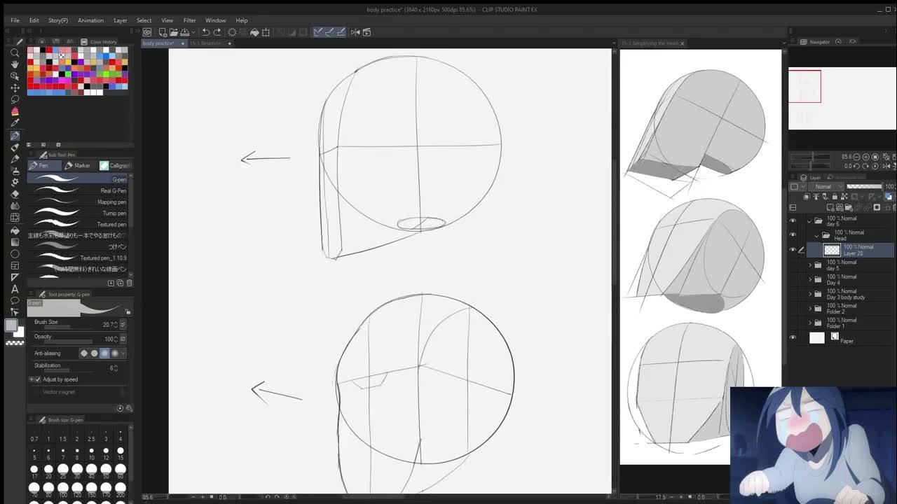(Day 6) of learning to draw from scratch. Finally drawing heads ...