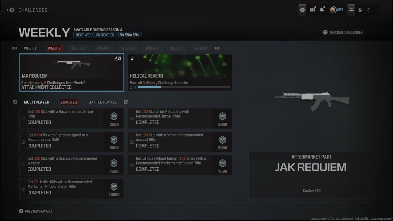 Call Of Duty Modern Warfare 3 MW3 MWZ SEASON 4 WEEK 2 Zombies ...