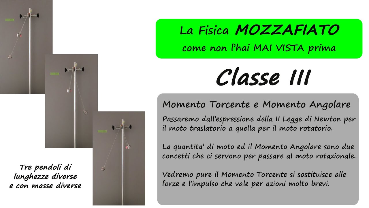 Momento Torcente e Momento Angolare (CLASSE III) - YouTube