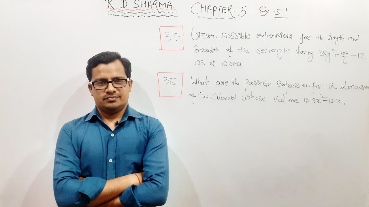 RD SHARMA,CLASS 09,EX-5.1,Q.34,35 - YouTube